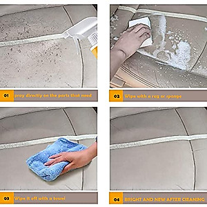 Baoszoca Car Leather Foam Cleaner Large Capacity 250ml Fast and Efficient Cleaning Spray Car Interior Leather Seat Artifact Supplies Strong Decontamination (250mlX1pieces)