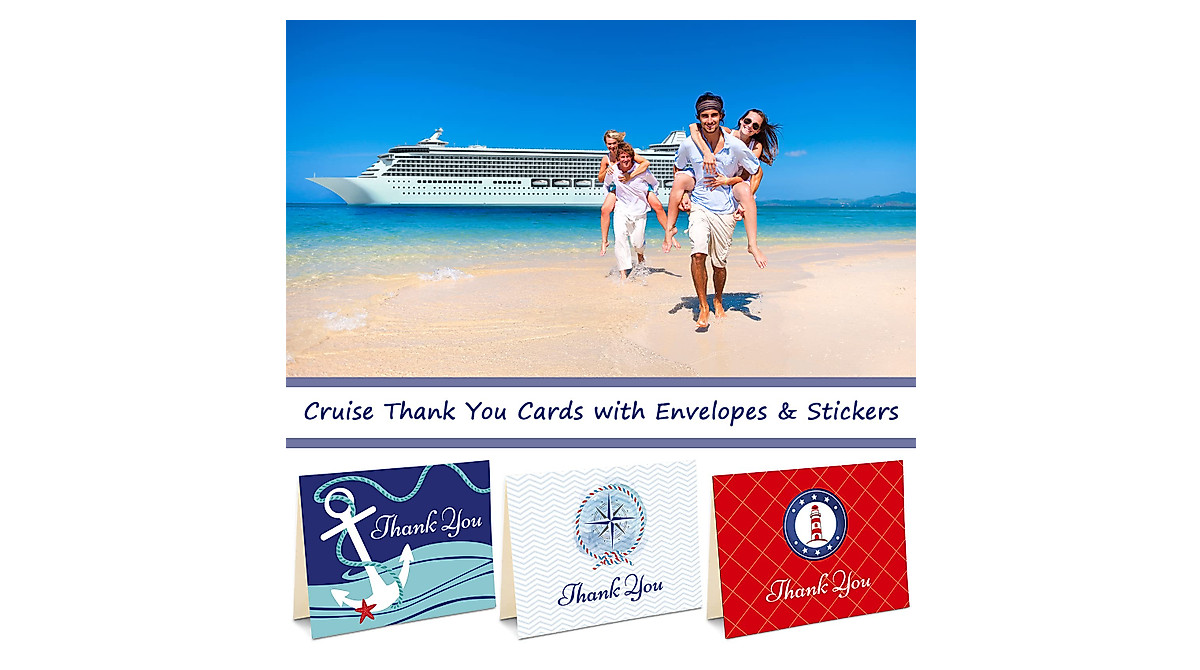 Thank You Cards for Cruise Staff - 24 Set by Hotop