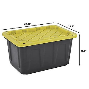 1 Pc of 27 Gallon Tote Box Plastic Storage Large Bin Organizer Stackable Container Lid
