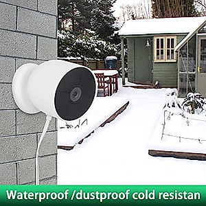 UYODM Power Cable Compatible with Google Nest Cam Outdoor or Indoor, Battery - 32.8 ft/10m Weatherproof Charging Cable Power Your Nest Cam (Battery) Continuously - White