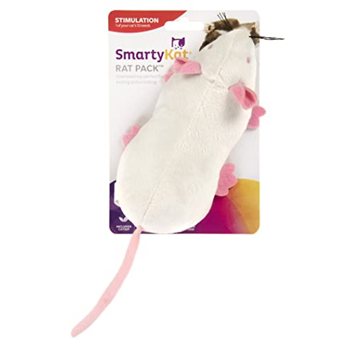 SmartyKat Rat Pack Kicker Plush Catnip Cat Toy - Randomly Selected Color, Jumbo