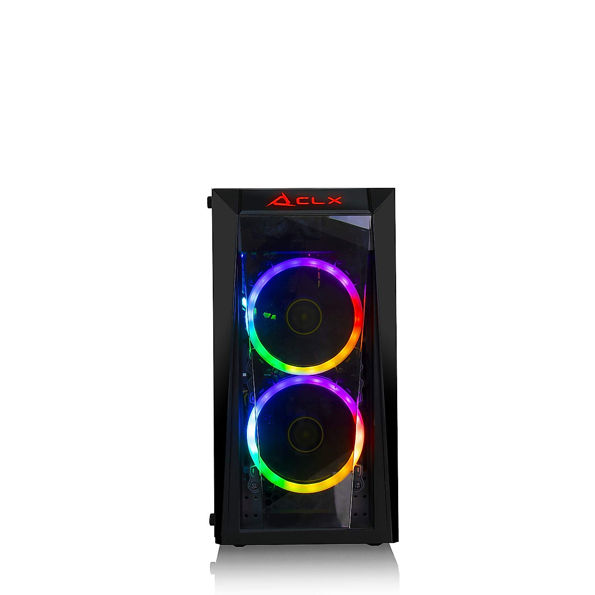 CLX Set Gaming PC AMD Ryzen 5 3600 3.6GHz 6-Core, B450 MATX, 16GB DDR4, GeForce GTX 1660 6GB, 960GB SSD, WiFi, Black Mini-Tower RGB Fans, Windows 10 Home