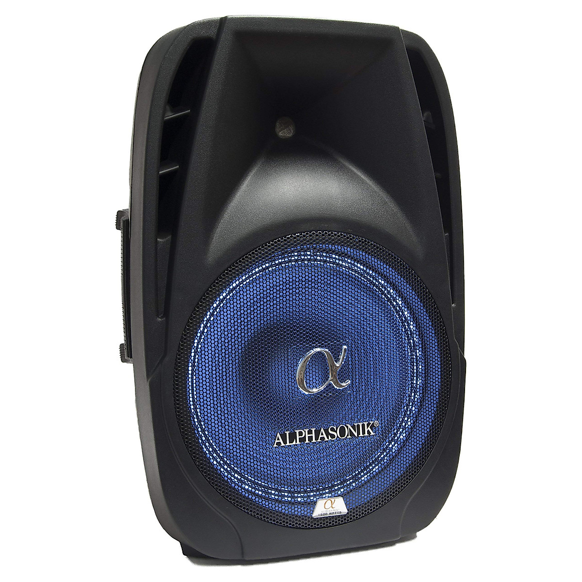 Pair Alphasonik All-in-one 8" Powered 800W PRO DJ Amplified Loud Speakers with Bluetooth USB SD Card AUX MP3 FM Radio PA System LED Lights Karaoke Mic Guitar Amp 2 Tripod Stands Cable and Microphone