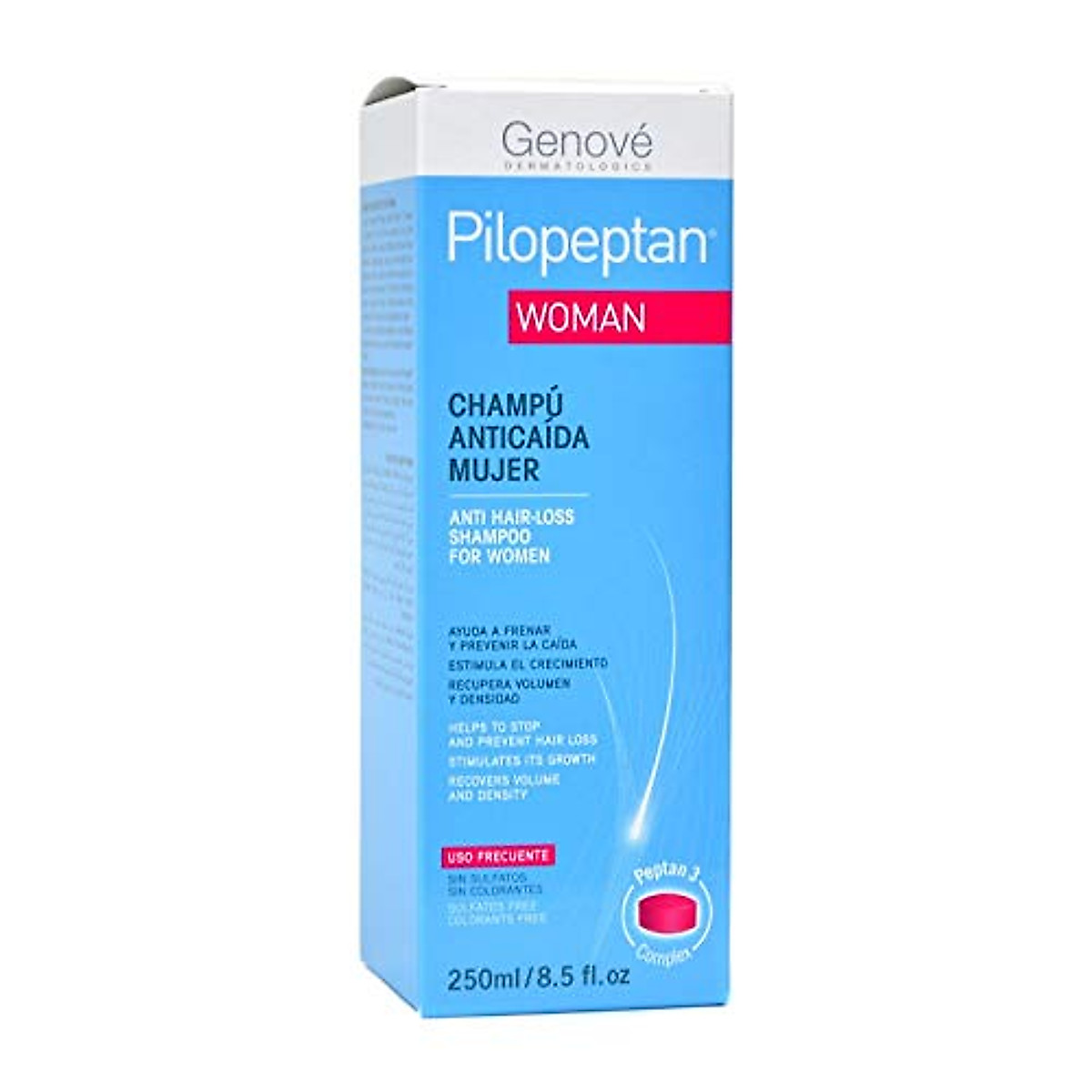 GENOVÉ Pilopeptan for Women 250ml - Hair Care - Daily Use - Hair Regrowth Treatment - Anti-Hair Loss Shampoo - Rich In Nutrients - Active And Natural Ingredients