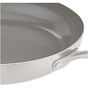 GreenPan Chatham Tri-Ply Stainless Steel Healthy Ceramic Nonstick 10" and 12" Frying Pan Skillet 2-Piece Set, PFAS-Free, Multi Clad, Induction, Dishwasher Safe, Oven Safe, Silver