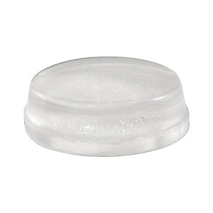 Soft Touch 1/2" Round Self Stick Cabinet Bumper Pads to Dampen Sound and Protect Surfaces, 12 Pack, Clear, 12 Count