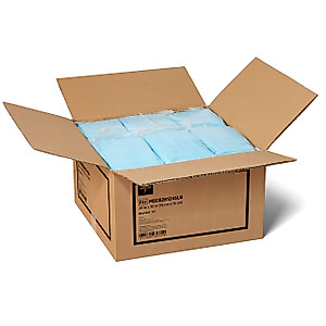Medline Disposable Protection Plus Standard Weight Underpad, Fluff/Tissue Fill, Polypropylene Backing, White/Blue, 30 x 30 Inches, Case of 150