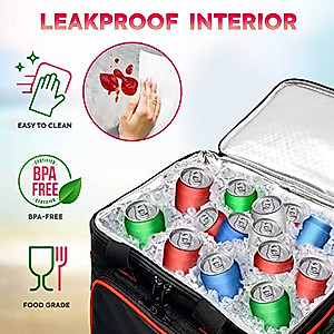 Mueller Ultra Collapsible Cooler Bag Insulated Thermal Bag, Large Leakproof Soft Sided Portable Cooler/Thermal Bag for Outdoor Travel Beach Picnic Camping BBQ Party, Black