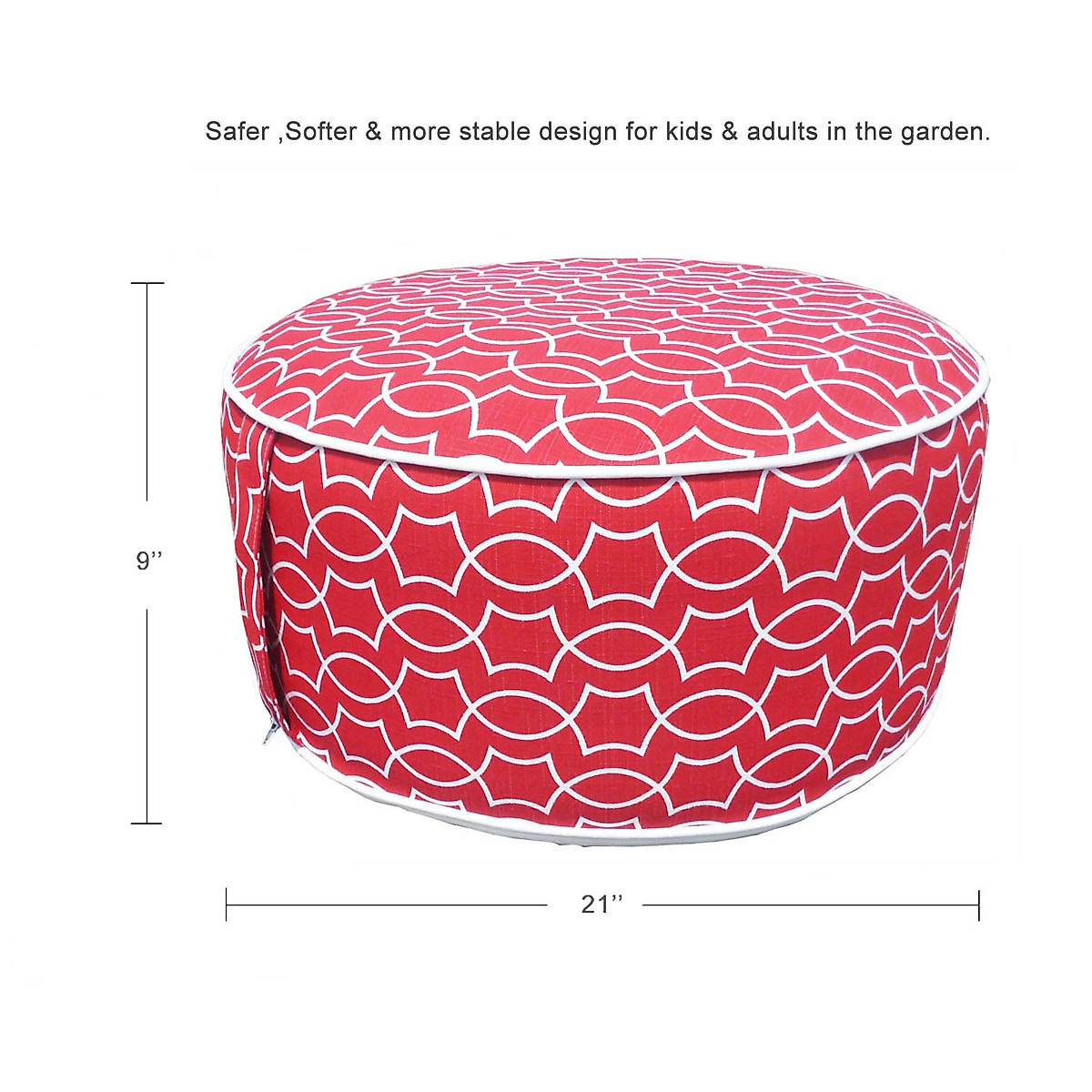 Inflatable Ottoman footrest Stool with Portable air Pump and Storage Bag or Pouch Used for Outdoor or Indoor Travel Portable Camping Backyard Patio Garden Home Yoga footrest Stool (Grey)