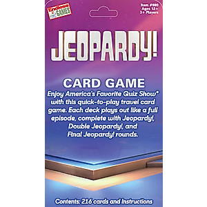 Endless Games Jeopardy Card Game - Travel Sized Quiz Competition - Fast Paced Party Game