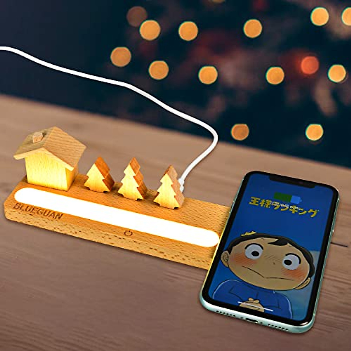 BLUEGUAN LED Night Light Nightstand Lamp with Touch Control, Eye-Caring Desk Lamp, Dimming for Reading, Bedroom, Living Room, Office Use