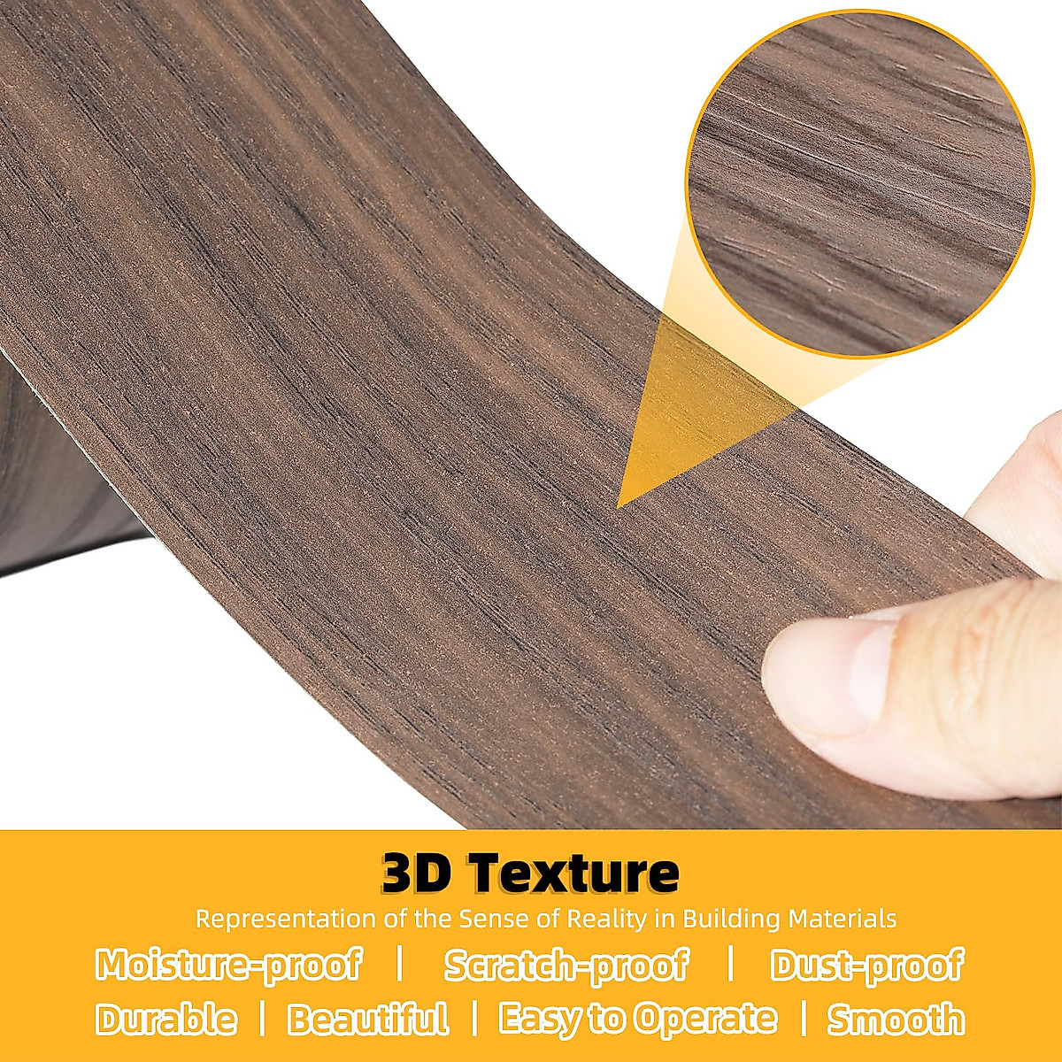 GSCIT Club Wood Grain Repair Tape, 2.4 inch X 15ft Self Adhesive Walnut Grain Repair Patch for Tables, Chairs, Baseboards, Doors, Windows, Floors, Handicraft DIY.
