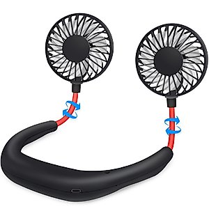 SZ-JIAHAIYU Neck Fan Portable Face Fan Personal USB Hands-Free Mini Wearable Sports Handheld Cooling Small New Fans Around Your Neck for Travel Office Room Household Outdoor, 300*190