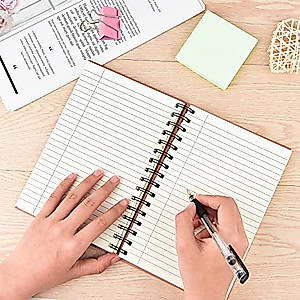 Zealor 4 Pack Hardcover Spiral Notebook College Ruled Notebooks Subject Notebook A5 Size 5.5"x 8.3" for Office and School Supplies (Kraft)