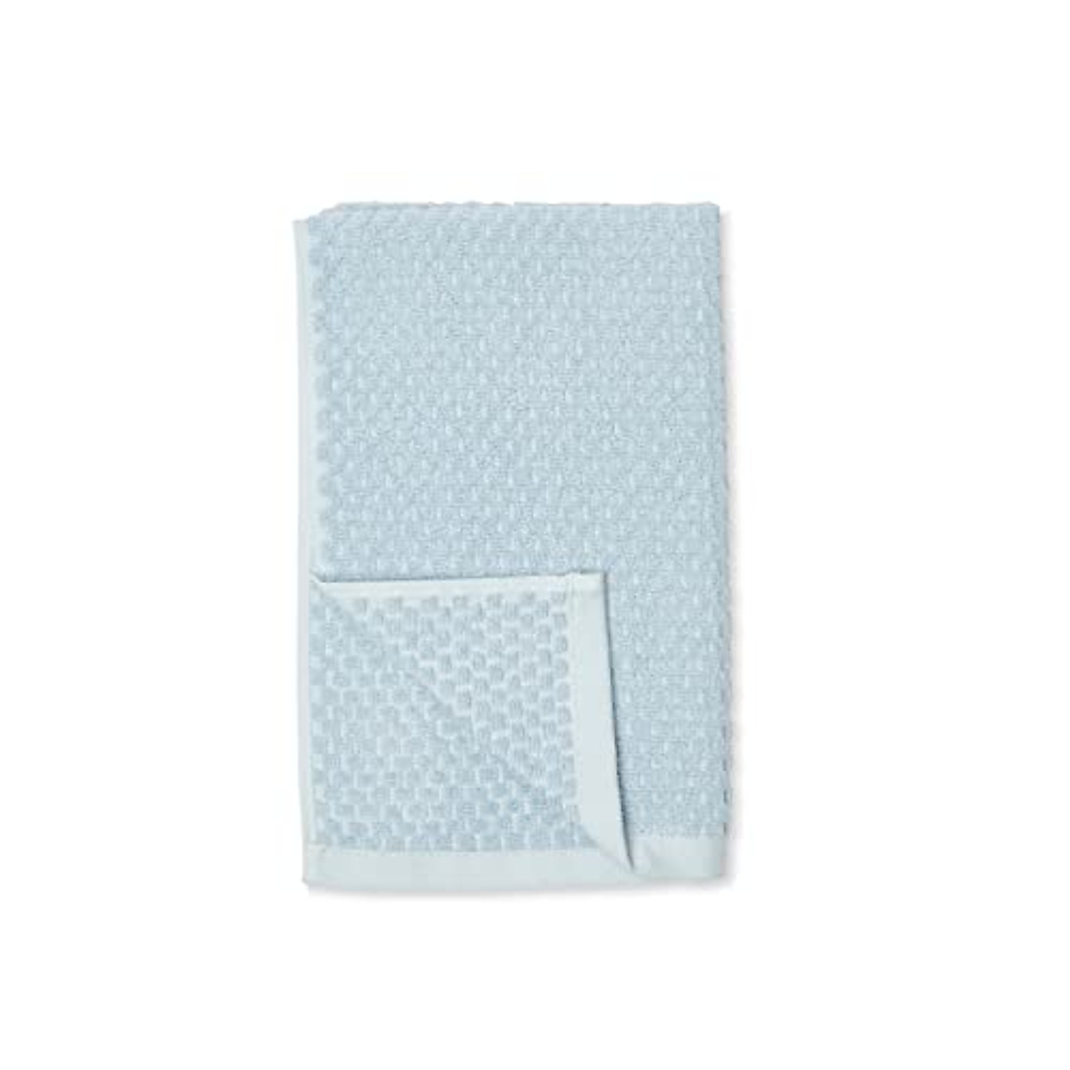 Amazon Basics Odor Resistant Textured Hand Towel, 16 x 26 Inches - 6-Pack, Light Blue