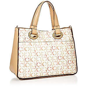 Calvin Klein Lucia Novelty Shopper, Cherub White Multi Painted Linear