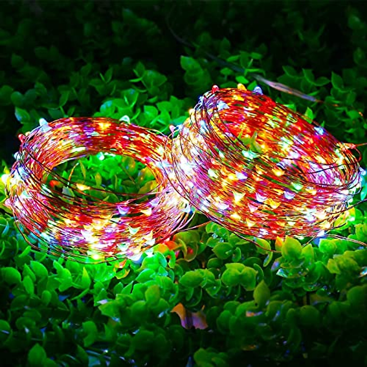 Christmas Lights,USB 8 Modes Remote LED String Lights, Fairy Light Outdoor, for Patio Garden Home Christmas Tree Wedding Decoration(2 Pack 5M)