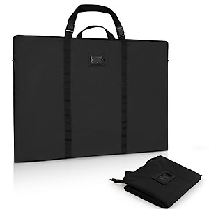 Large Size Art Portfolio Bag with Nylon Shoulder, 24 x 36 inches Light Weight Poster Storage Bag Board Holder with Handle and Zipper for Poster, Sketching and Drawing