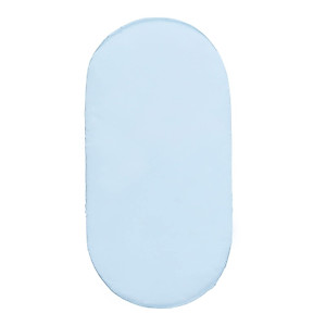 Newborn Baby Mose Basket Sheet Bassinet Sheet Cradle Sheet Pram Bassinet Pads Changing Basket Satin (Sky Blue, One Size)