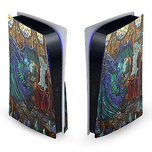 Head Case Designs Officially Licensed Ed Beard Jr Wizard Friendship Dragons Vinyl Faceplate Sticker Gaming Skin Decal Cover Compatible with Sony Playstation 5 PS5 Disc Edition Console