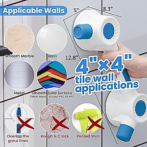 LEVERLOC Shower Safety Grab Bar Super Strong Adhesive Handle Rail for Elderly Seniors Handicap Bathroom Bathtub Toilet Shower Balance Assist Grip Strong Suction Hold Up to 350 LBS Drill-Free