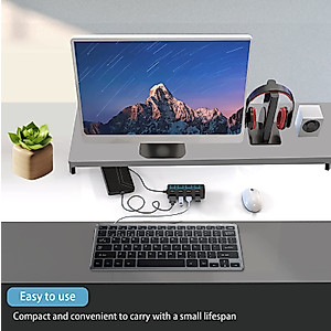 USB 3.0 Hub,4-Port Mini USB hub 3.0,2.0 Hub with Individual LED Power Switches,USB Expander for Laptop,PC,MacBook,Flash Drive,Console, Printer,Camera,Keyborad,Mouse,and More USB Devices