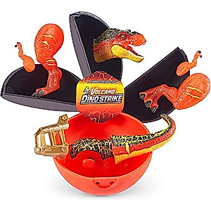 Zuru 5 Surprise Volcano Dino Strike Mystery Set - Surprise Mini Dinosaur Bundle with 2 Dinosaur Mystery Balls Plus Rex-Man Stickers and More | Dinosaur Toys for Kids