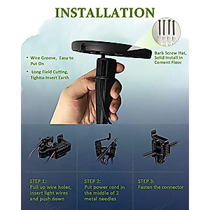 MOON-DE-AGE Low Voltage Landscape Pathway Lights, 12V LED Bollard Light IP67 Waterproof, Outdoor Driveway Walkway Wired Lights (Inclusion Connector) - Yard Garden Lawn, 2700K Warm White, 6 Pack