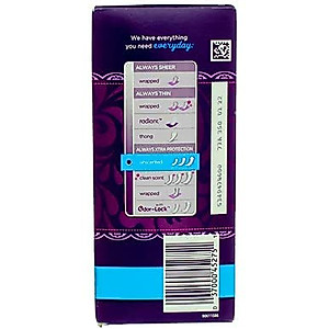 Always Xtra Protection Regular Daily Liners, 50 Count (Pack of 3)