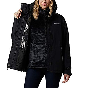 Columbia Women’s Bugaboo II Fleece Interchange Winter Jacket, Waterproof & Breathable, Black, Medium