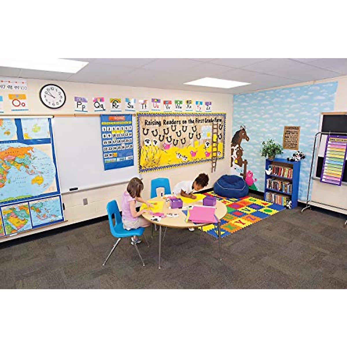 Fadeless Bulletin Board Paper, Fade-Resistant Paper for Classroom Decor, 48” x 12’, Weathered Wood, 1 Roll