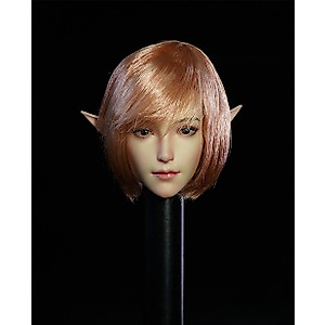 HiPlay 1/6 Scale Female Figure Head Sculpt, Elf Charming Girl Doll Head for 12 Inch Action Figure TBLeague JIAOUDOLL HS051(C)