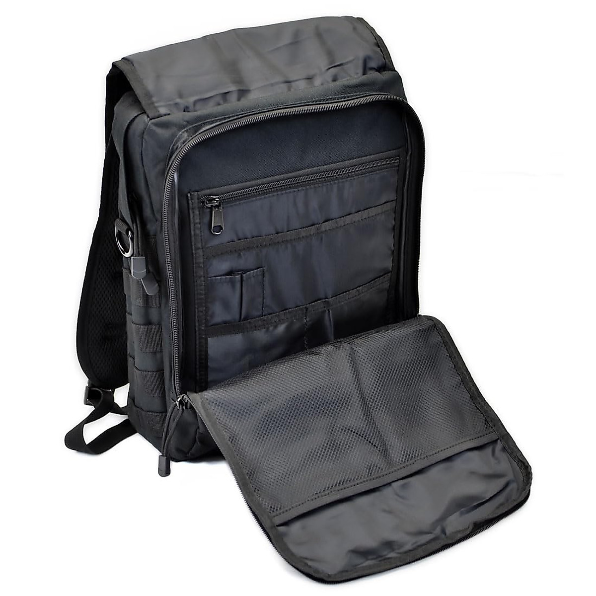 TORCH EDC Gear Commuter Backpack Urban Cycling MOLLE Water Resistant Laptop Bag Black