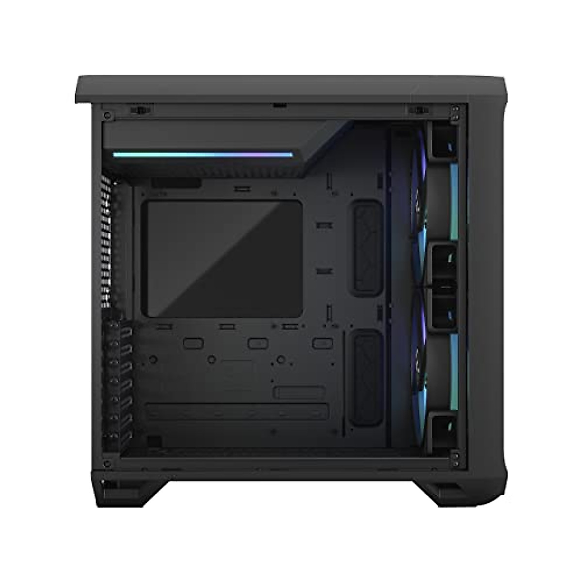 Fractal Design Torrent Compact RGB Black - Light Tint Tempered Glass Side Panels - Open Grille for Maximum air Intake - Two 180mm RGB PWM Fans Included - Type C - ATX Airflow Mid Tower PC Gaming Case