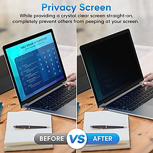 Laptop Privacy Screen 14 Inch, Removable 16:9 Aspect Privacy Filter Screen Protector for 14 Inch Laptop, Privacy Screen Anti Peeping