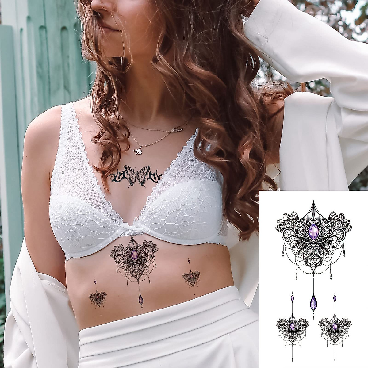 30 Sheets Waist Sexy Body Temporary Tattoo Sticker For Women Lady