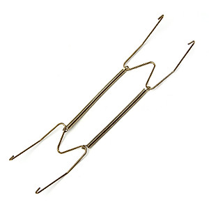 Bettomshin 1PCS Plate Hanger 12.01" W Type Stainless Steel Plate Hangers Invisible Wall Hooks for Walls Compatible Decorative Plates Hooks Dish Diaplay Holder Golden