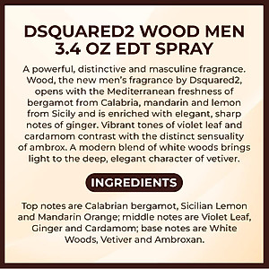 Dsquared2 Wood Men 3.4 oz EDT Spray