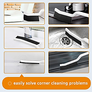 Crevice Cleaning Brush,Stiff & Flexible Bristles Gap Cleaning Brush Tool, Bathroom Gap Brush, Grout Cleaner Brush Hard Bristle Cleans Tight Spaces