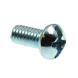 Prime-Line 9003419 Machine Screw, Round Head, Slotted/Phillips Combo, #8-32 X 3/8 in, Zinc Plated Steel, Pack of 100