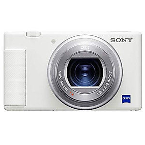 Sony ZV-1 Compact 4K HD Digital Camera, White Bundle with 64GB SD Card, Case