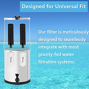 SUPER.BDACC Gravity Water Filter Replacement,for Berkey® Black Carbon (BB9-2®) Purification Elements and Fluoride Filters K5366 (PF-2®) Combo Pack,Compatible with Berkey® Filtration System,Pack of 4