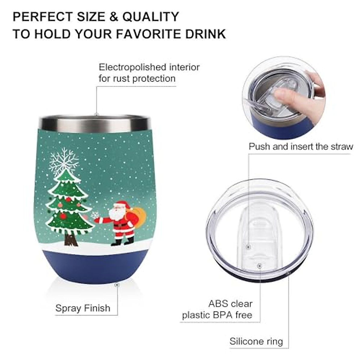 OPTKSNCU 304 Stainless Steel Insulated Cup with Lid, Catch A Snowflake Print Durable, And Easy to Clean – Ideal for Home, Office, And Gift Giving