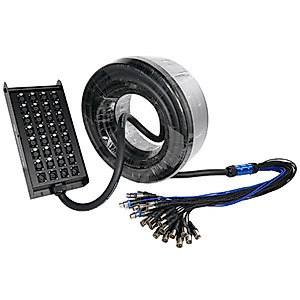 Rockville SX32100 32 Channel (4 Returns) 100 Foot XLR Snake Cable, 100% OFC