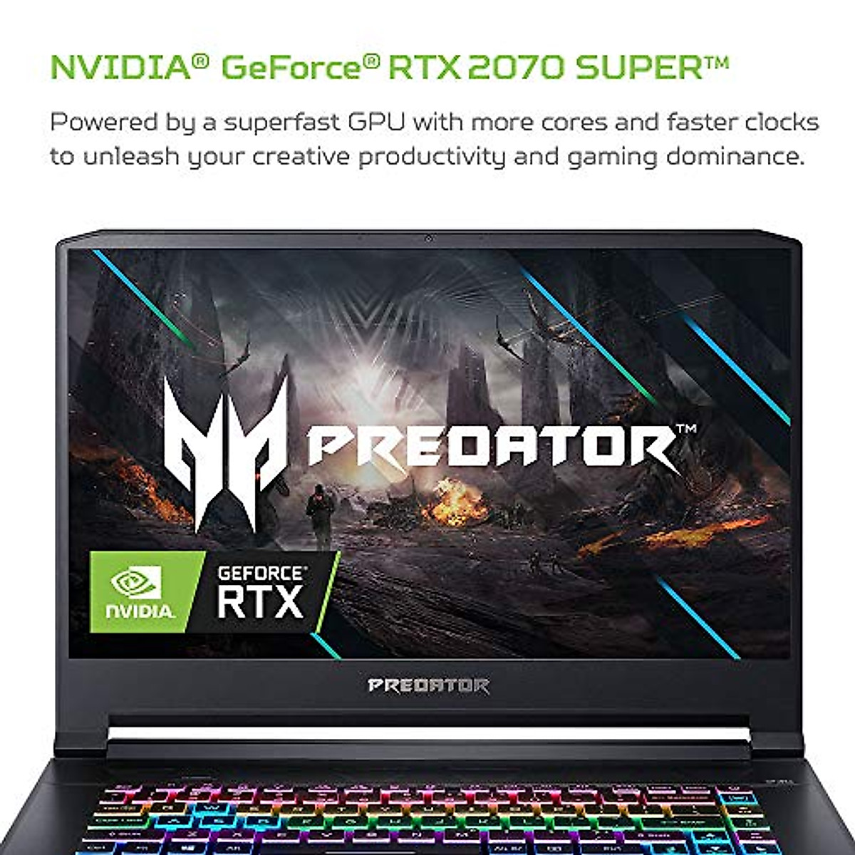 Acer Predator Triton 500 PT515-52-73L3 Gaming Laptop, Intel i7-10750H, NVIDIA GeForce RTX 2070 SUPER, 15.6" FHD NVIDIA G-SYNC Display, 300Hz, 16GB Dual-Channel DDR4, 512GB NVMe SSD, RGB Backlit KB