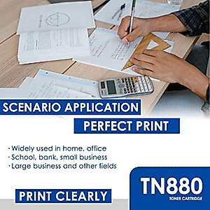 TN-880 (TN880) 𝑺𝒖𝒑𝒆𝒓 𝑯𝒊𝒈𝒉 𝒀𝒊𝒆𝒍𝒅 Black Laser Toner -Cartridge 2-Pack, LVELIMIT Compatible Replacement for Brother MFC-L6750DW MFC-L5700DW MFC-L5800DW MFC-L5900DW HL-L5100DN Printer