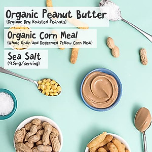 Puffworks Baby Organic Peanut Butter Puffs, Perfect for Early Peanut Introduction for Allergy Prevention, Plant-Based Protein, USDA Organic, Gluten-Free, Vegan, Non-GMO, Kosher, 0.5 Ounce (Pack of 12)