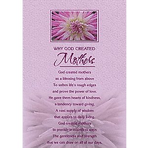 Designer Greetings Why God Created Mothers: Flower in Die Cut Window Religious/Inspirational Birthday Card