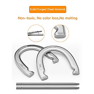 Horseshoe Tossing Game Kit & Pickleball Net with 4 Pickleballs