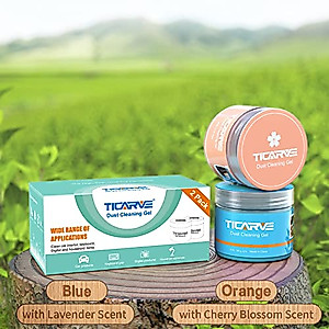 TICARVE Car Cleaning Gel Car Putty Car Cleaning Putty Auto Tools for Car Interior Cleaner Cleaning Kits Automotive Car Cleaner Blue Orange (2Pack)